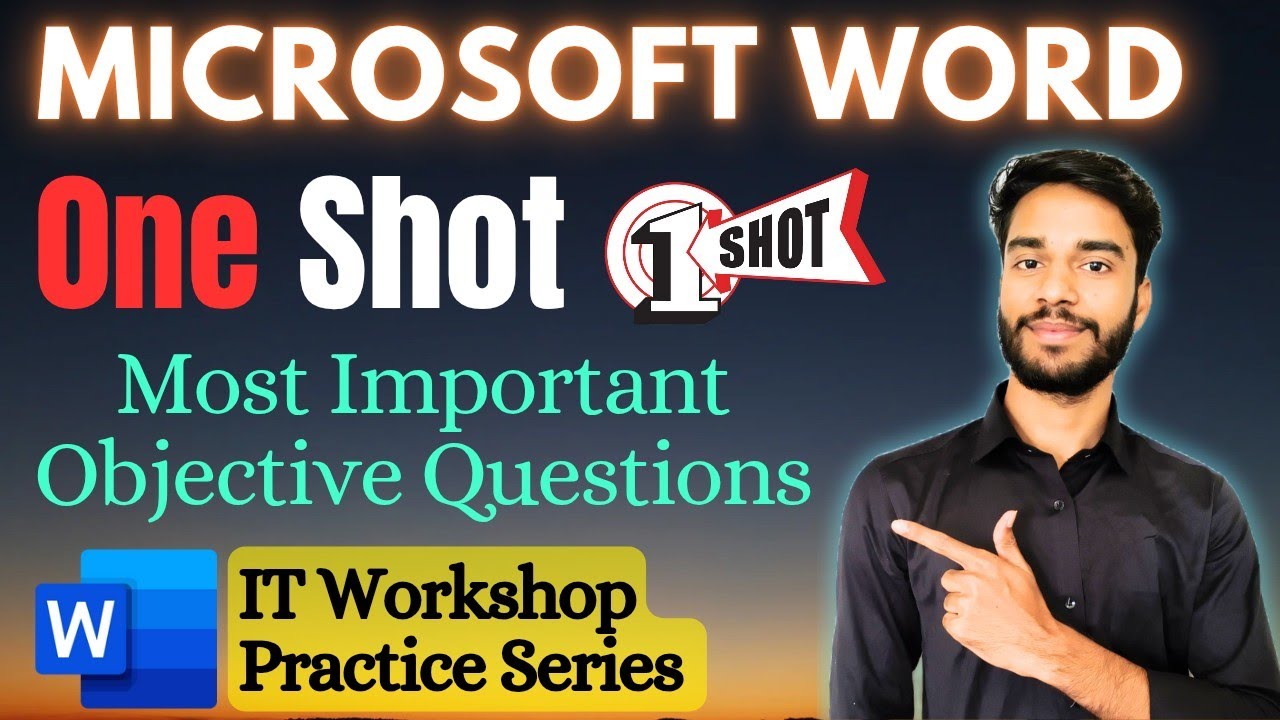 One Shot || Most Important Objective Questions || Microsoft Word || IT ...