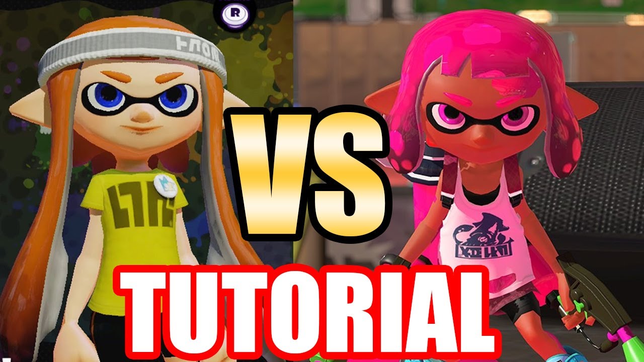 Splatoon VS Splatoon 2: Tutorial Level Comparison (Characters & Level ...
