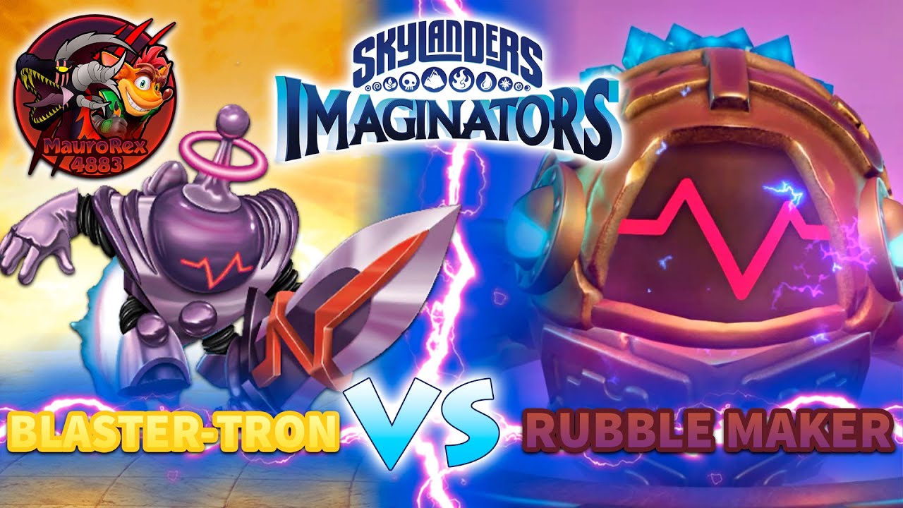 Skylanders Imaginators (Xbox One) - Blaster-Tron VS Apedreador - YouTube