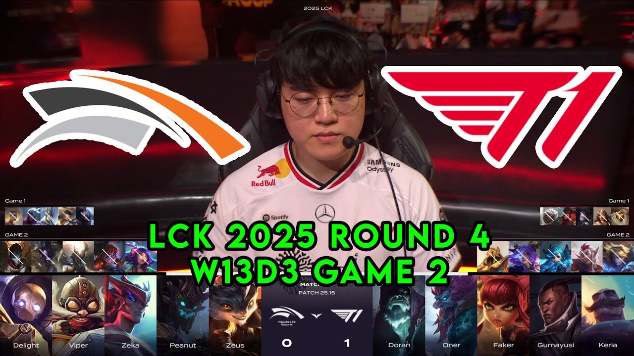 HLE vs T1 Game 2 | LCK 2025 Round 4 Week 13 Day 3 | Hanwha Life vs T1 ...