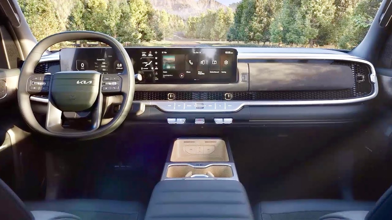 Kia Tasman (2026) Interior | Mid-size Pickup Truck - Kia's First Pickup ...