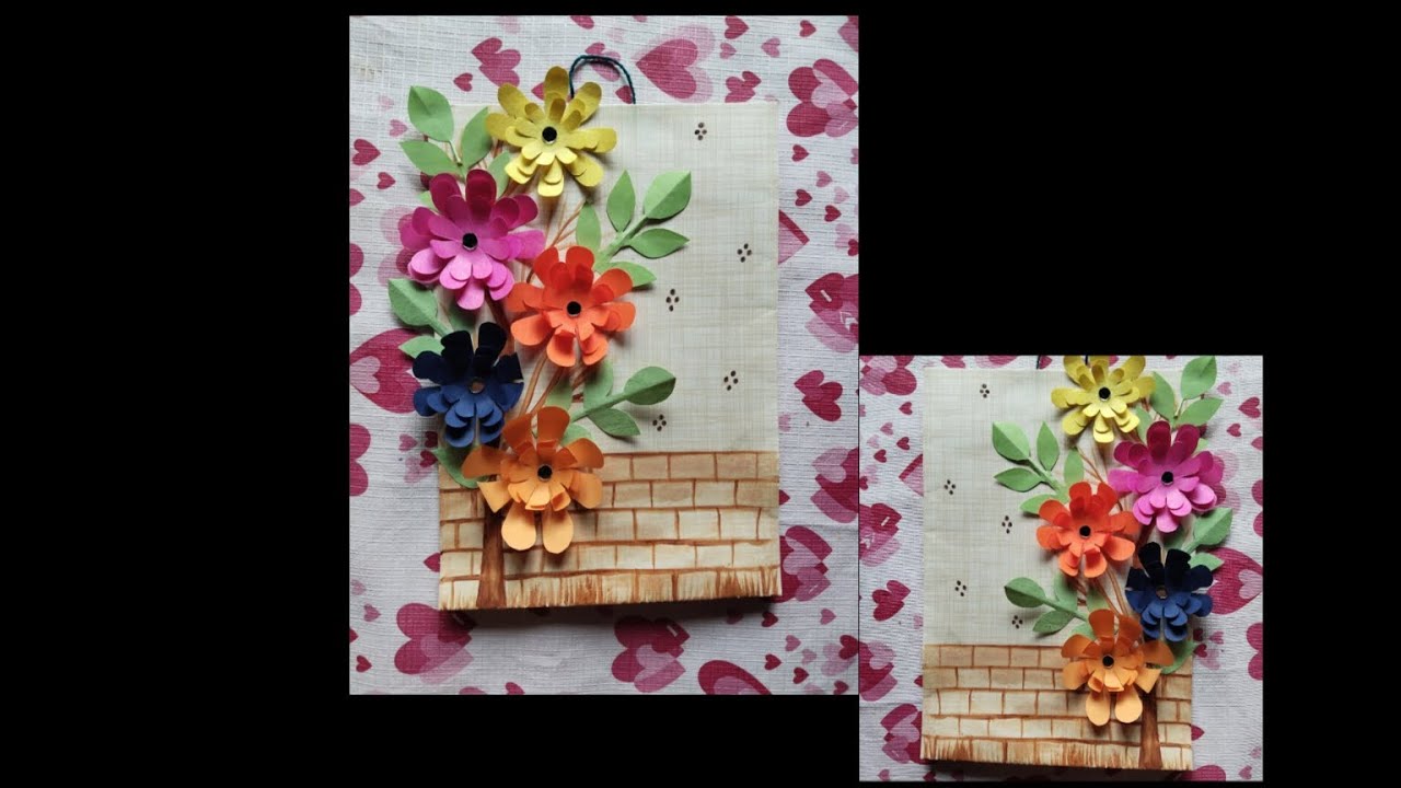 How to make a Beautiful easy Wall hanging craft reuse of marriage card ...