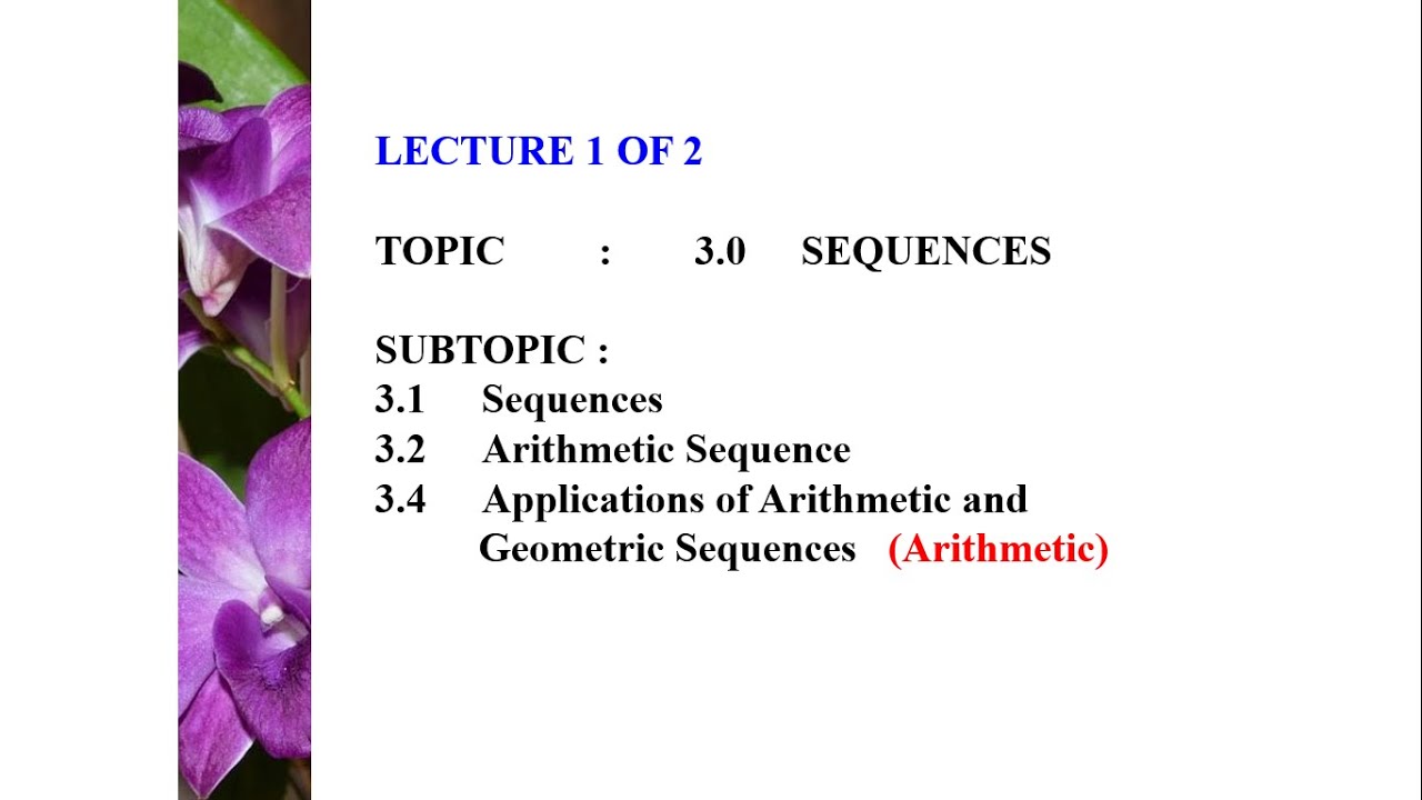 AM015 Chapter 3 Lecture 1 - YouTube