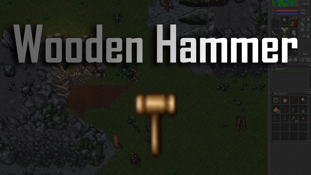 Tibia - Onde achar Wooden Hammer [Eclesius' Tasks] - YouTube
