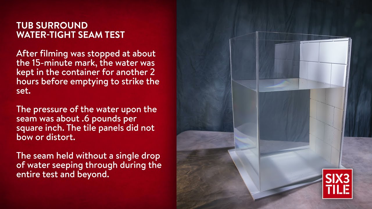 Six3 Tile: Water-tight Leak Test - YouTube