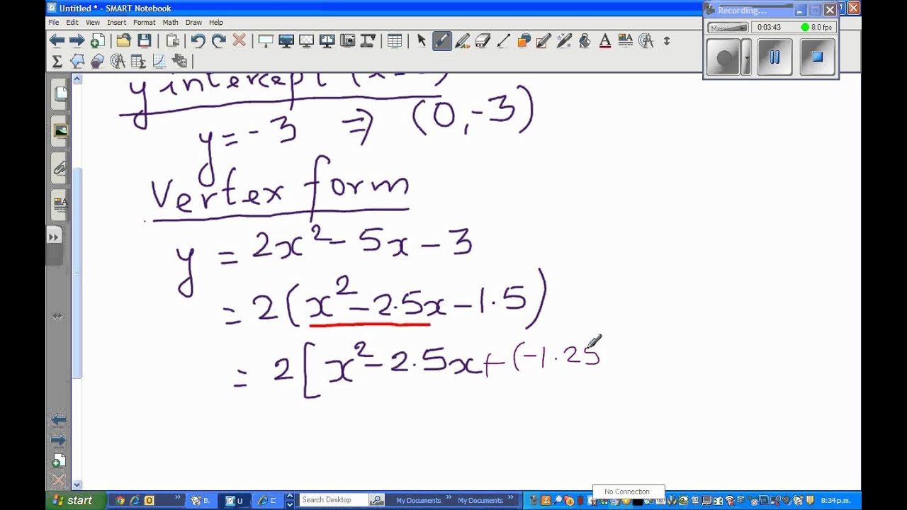 Finding all the critical points of quadratic equation - Continued - YouTube