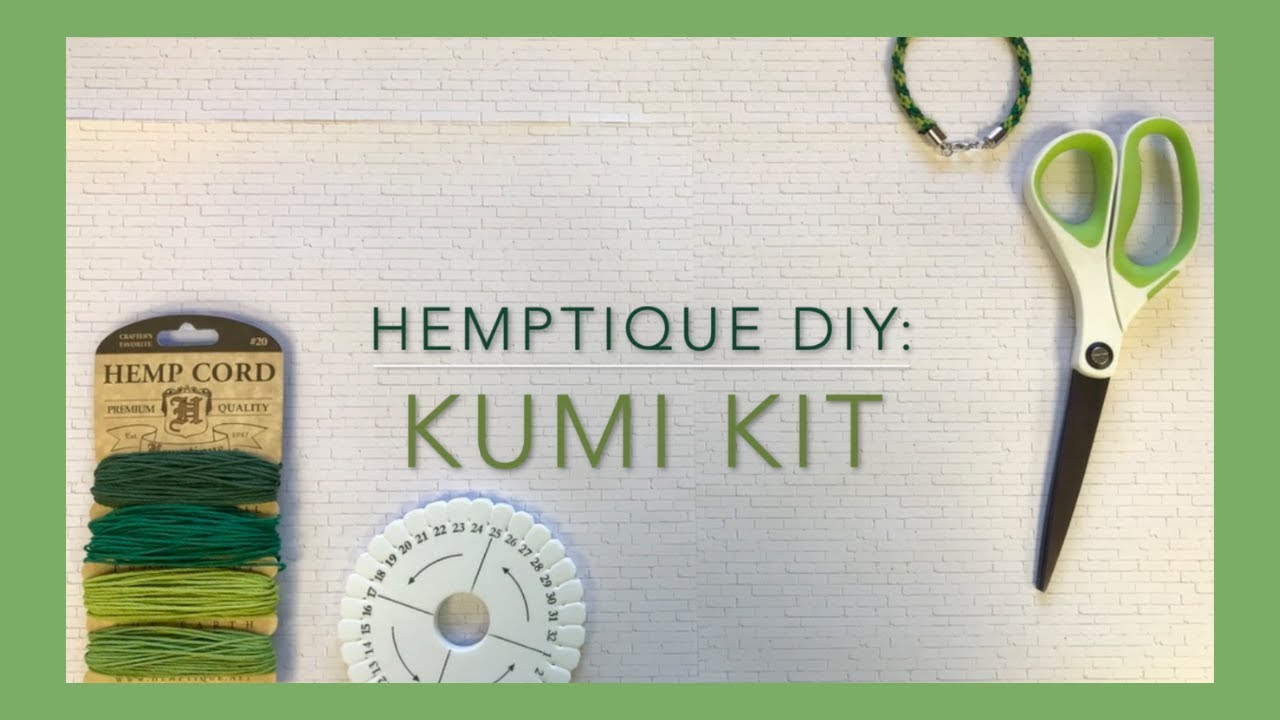 Kumi Kit DIY Macrame: Featuring Hemptique #20 Emerald Card - YouTube