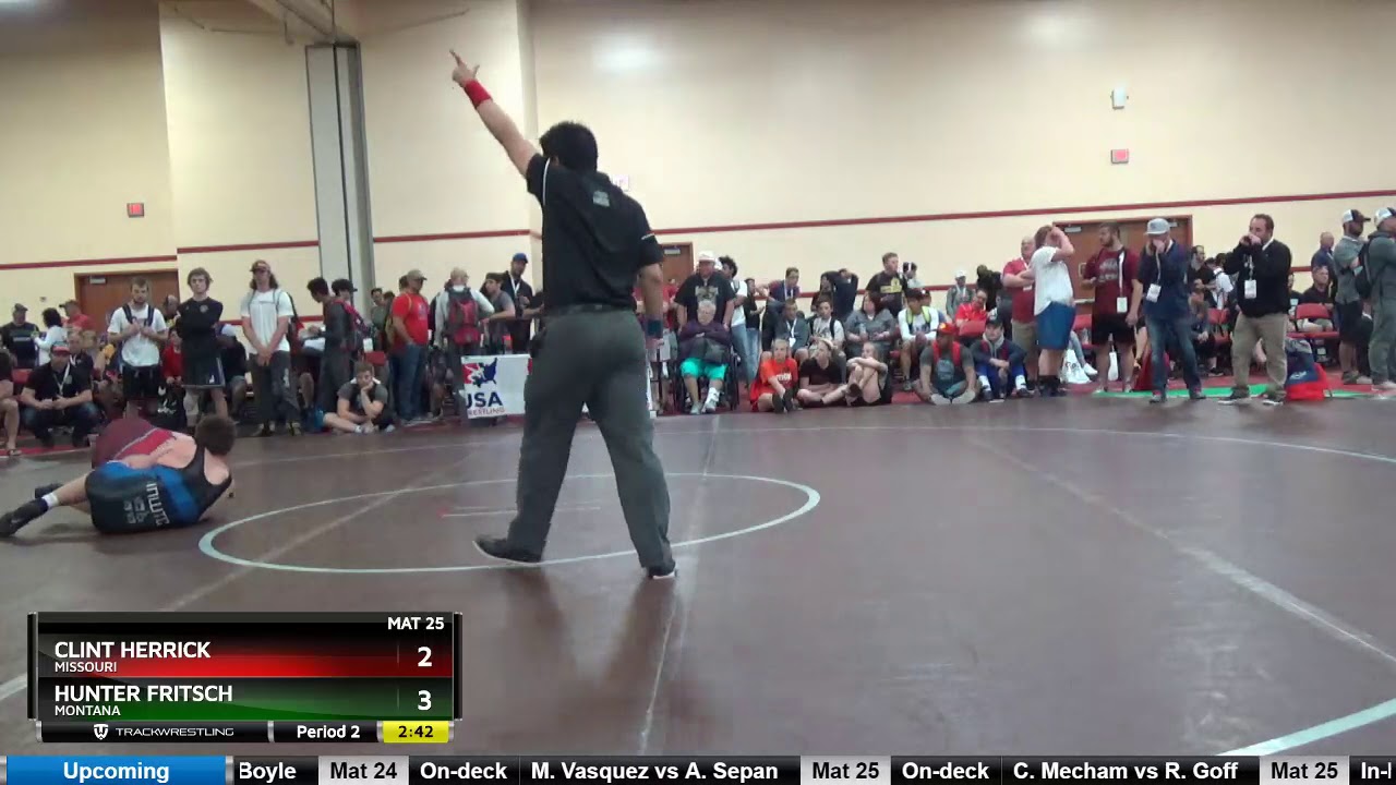 Junior 182 Clint Herrick Missouri Vs Hunter Fritsch Montana - YouTube
