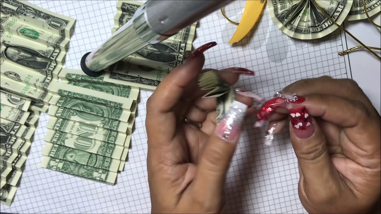 Beautiful Nails Creating Quick Money Lei - NOT a Tutorial!!!! - YouTube