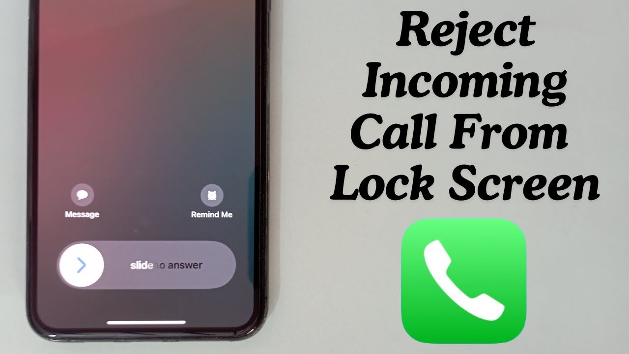 How to Reject Incoming Calls From Lock Screen iPhone - YouTube