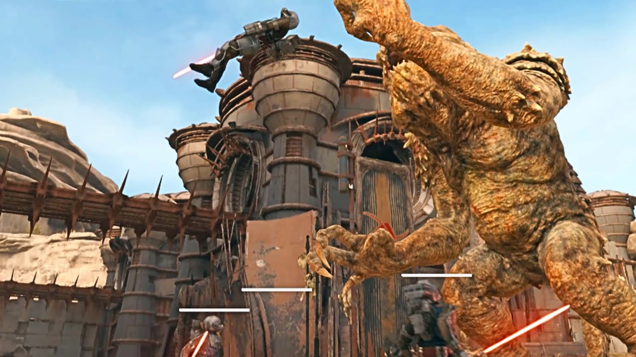Rancor VS Bedlam Raider | STAR WARS JEDI SURVIVOR - YouTube