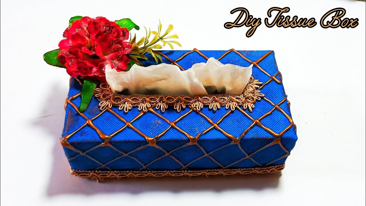 Diy Tissue Box Craft||How To Make Tissue Box At Home||Tissue Holder ...