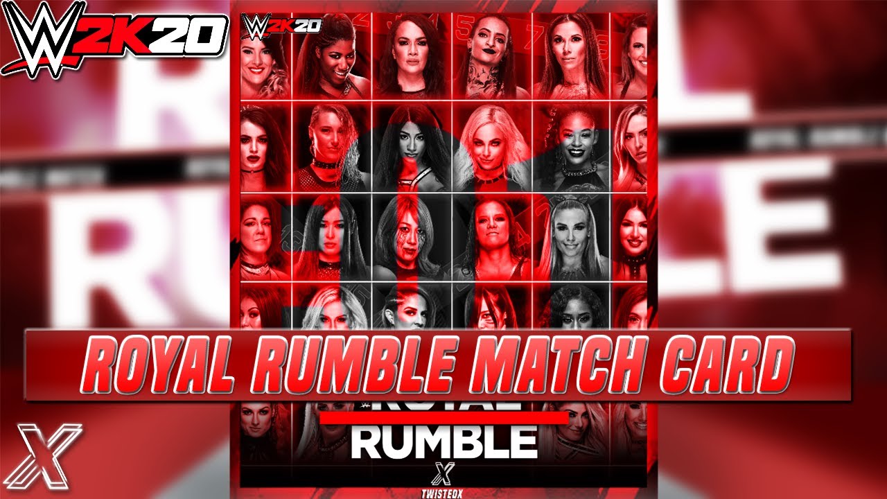 WWE 2K20: Royal Rumble Custom Match Card - YouTube