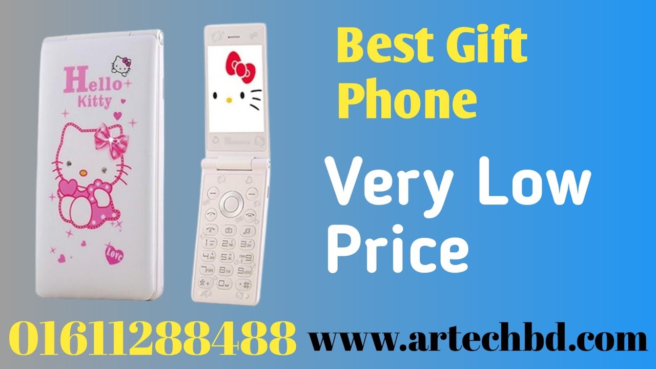 Hello Kitty Folding Mobile Phone D10 White | AR TECH BD | Bangla Unboxing Review | 2023 - YouTube