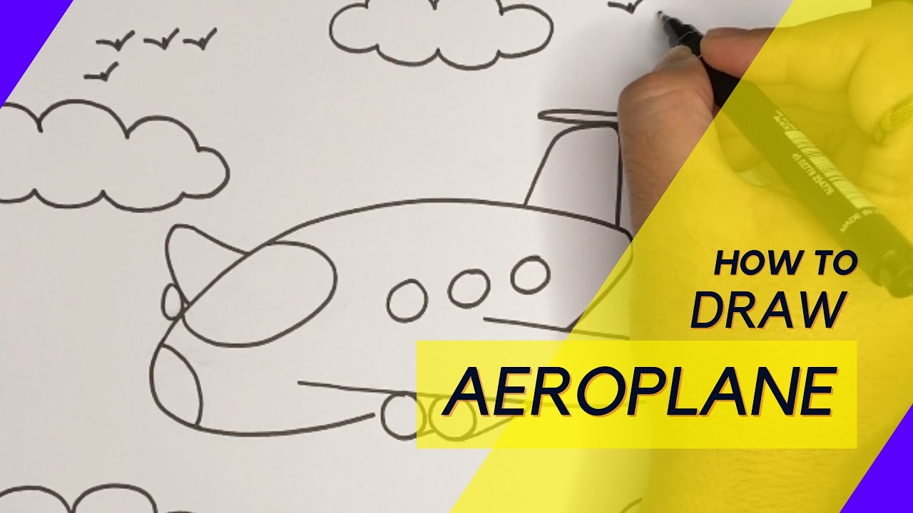 How to draw an airplane | Easy airplane step by step drawing - YouTube