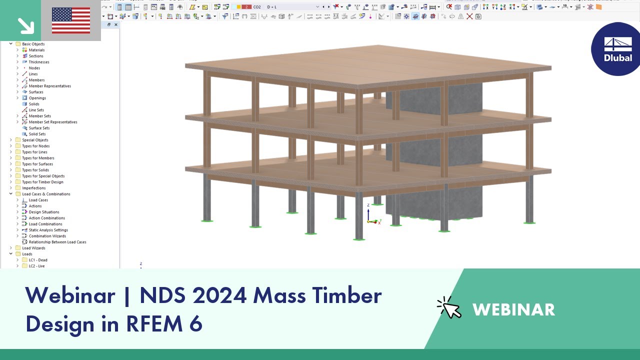 Webinar | NDS 2024 Mass Timber Design in RFEM 6 - YouTube