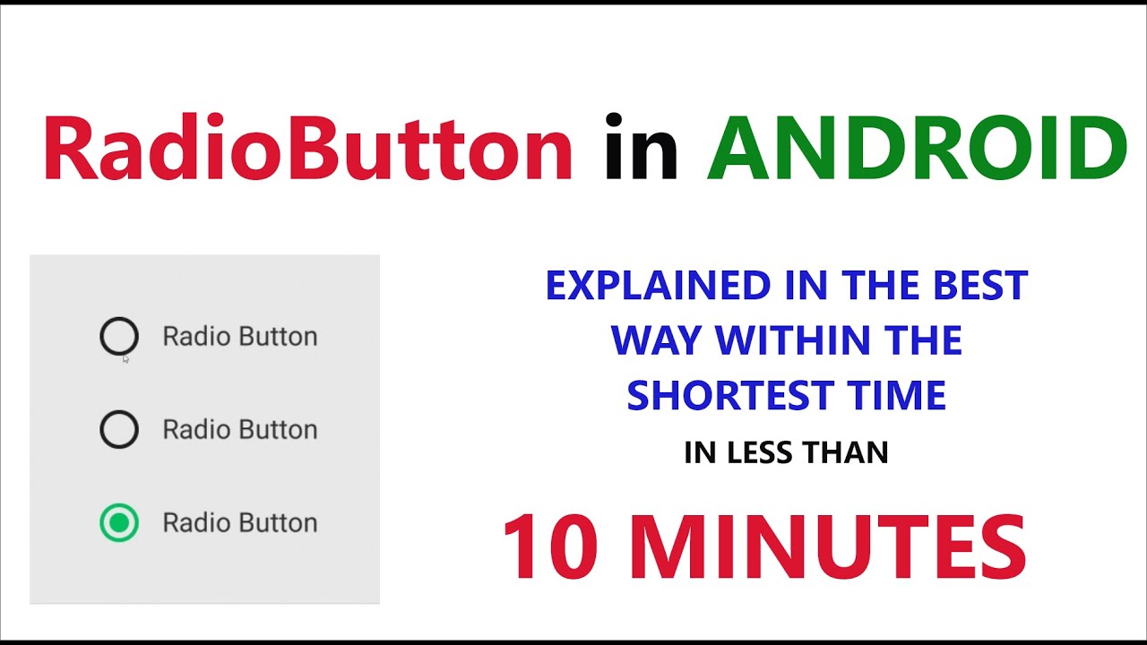 Radio Button in Android - Learn Android by Building Apps 4 - An Option ...