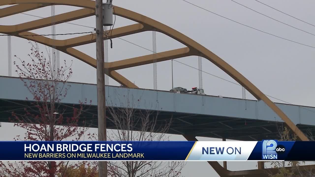 Fences installed on Hoan Bridge to improve safety - YouTube
