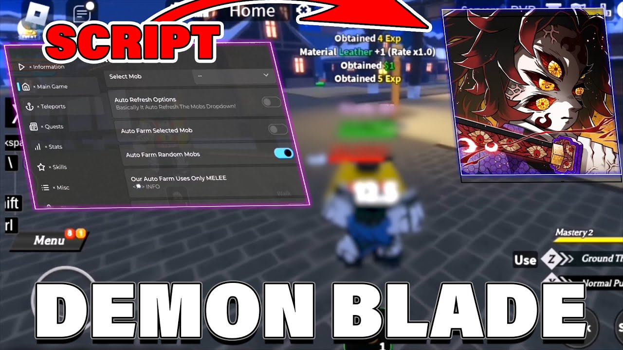 Demon Blade Script / Hack GUI | Auto Farm Mobs, Auto Quest, Auto Attack ...