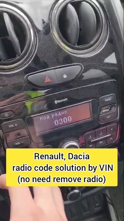 How to get radio code for any Renault, Dacia without removing radio ...