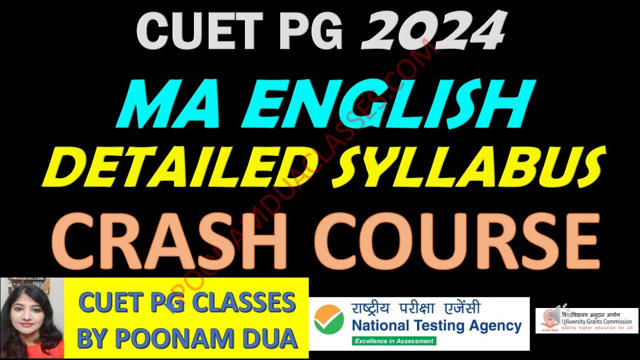 CUET PG 2024 MA English Detailed Syllabus and Crash Couse LAQP01 ...