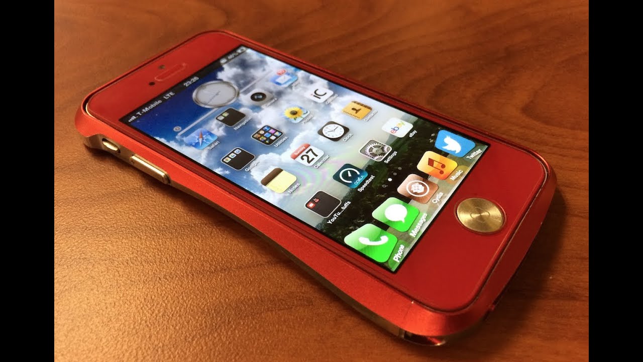 Red iPhone 5 (glass conversion) - YouTube