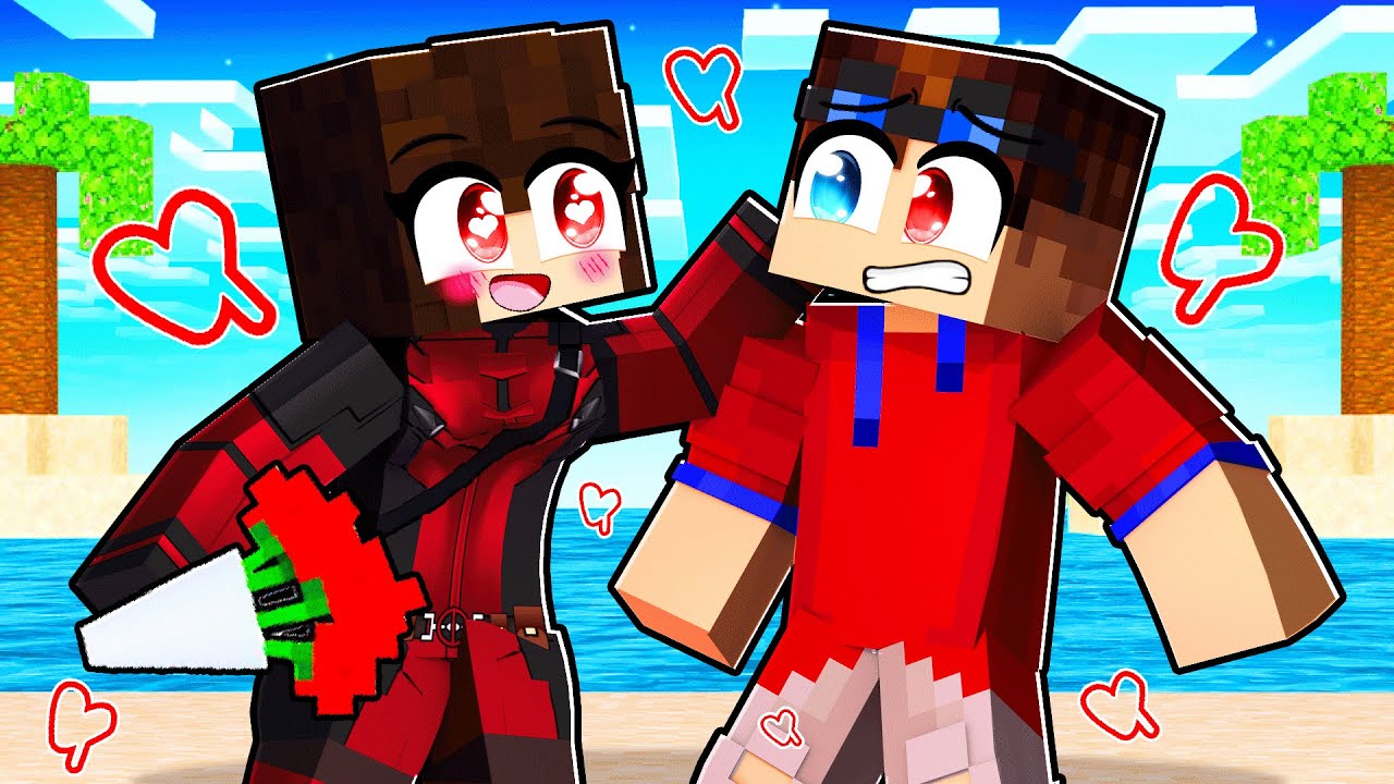 LADY DEADPOOL ME DESAFIOU NO MINECRAFT HEROIS! - YouTube