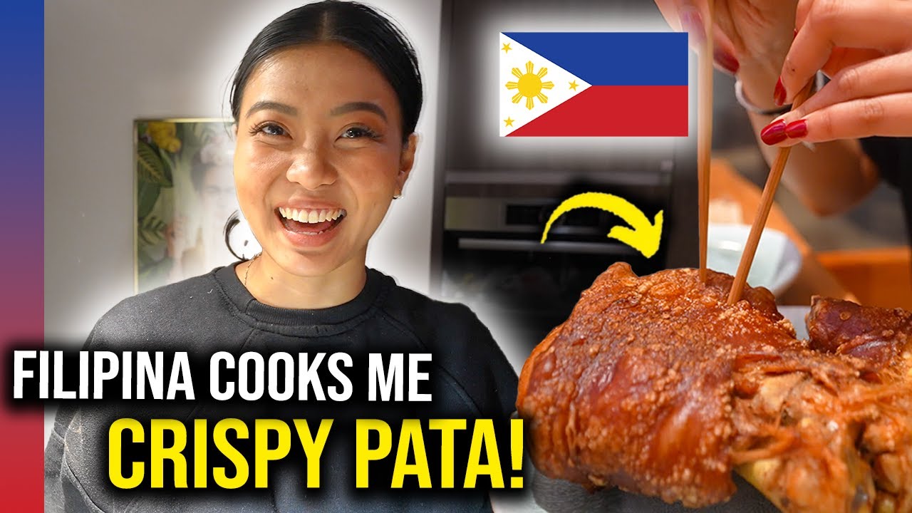 My GIRLFRIEND Cooks FILIPINO Crispy PATA!! - YouTube
