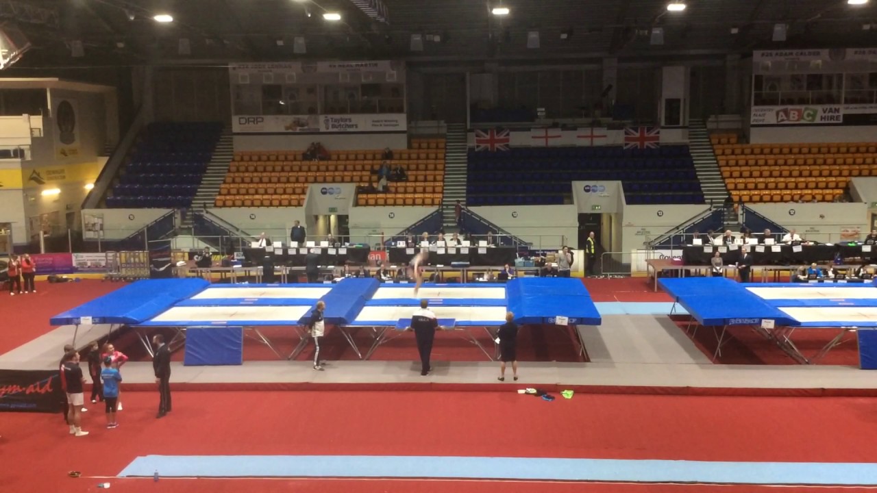 Hope burgess trampolinist English championships bronze - YouTube