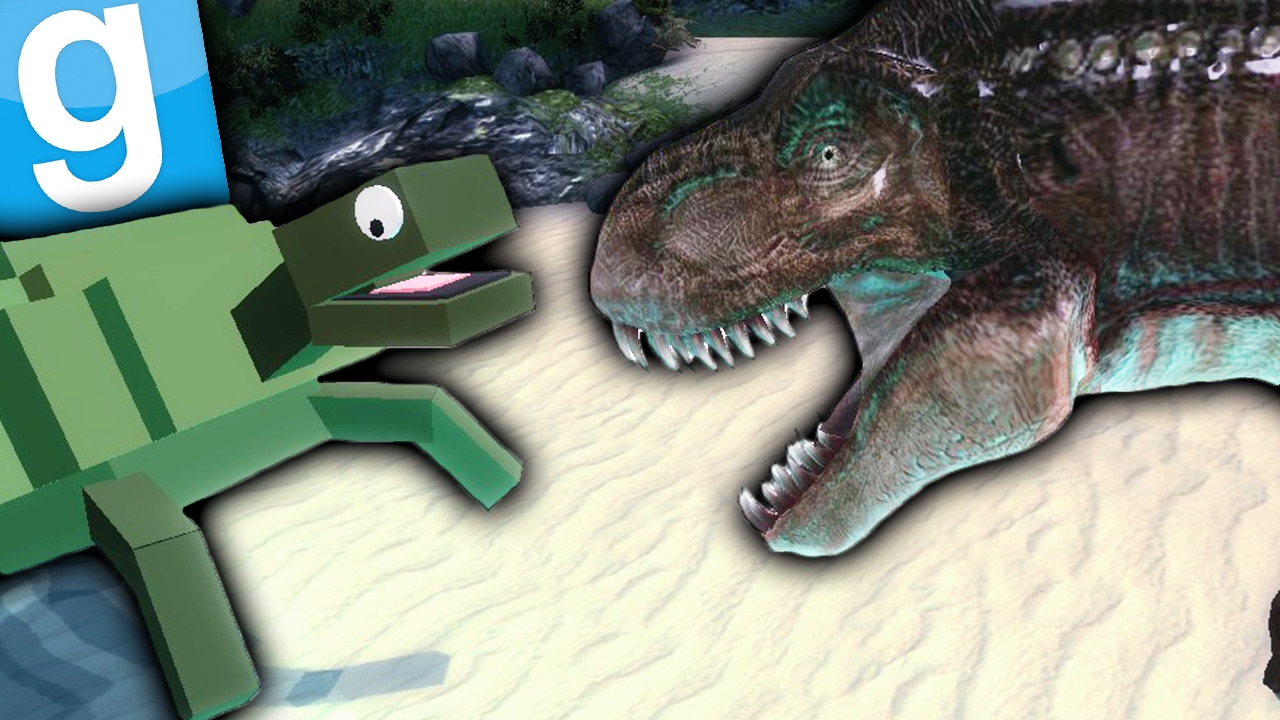 DERP TORTOISE DOMINATES T-REX?! | Gmod Jurassic Park Sandbox - YouTube