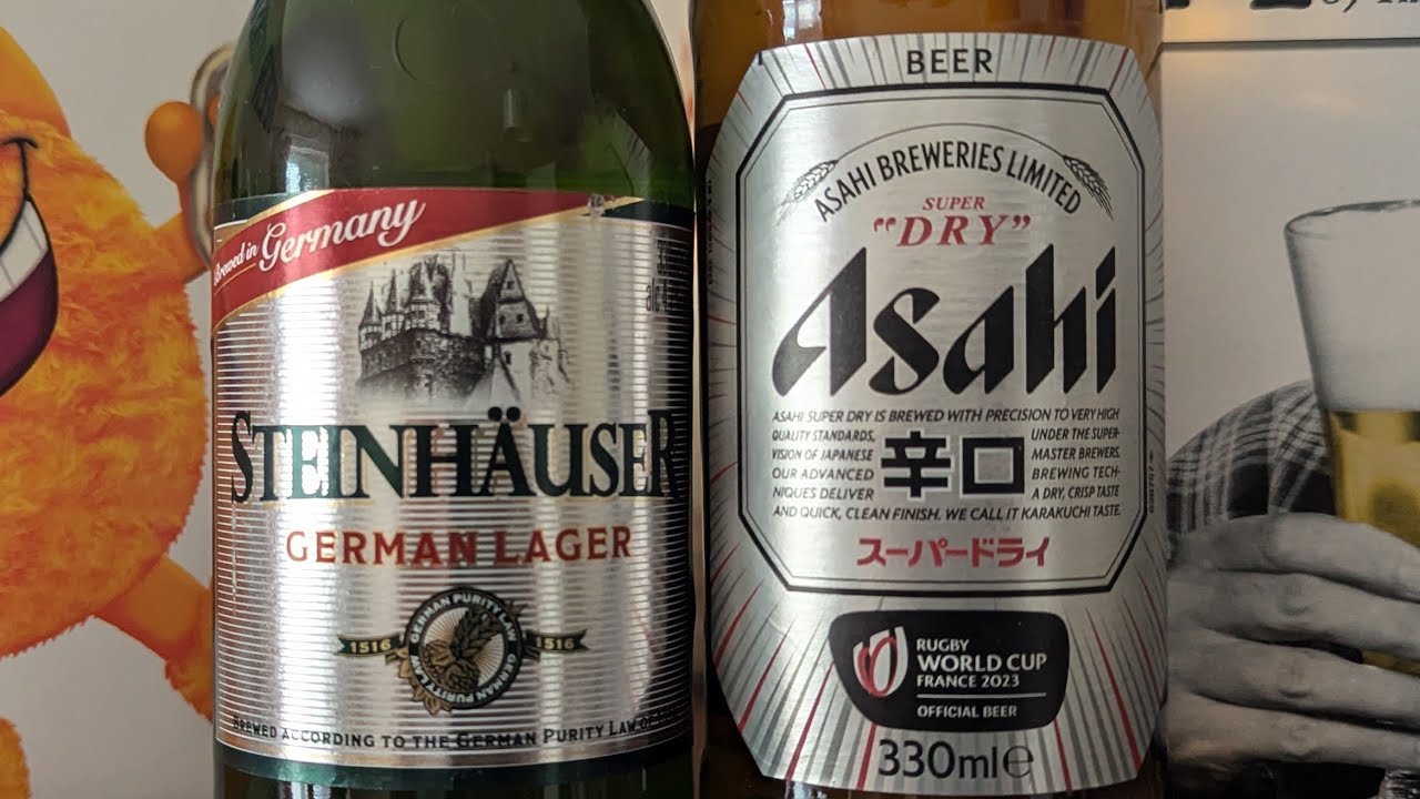 Aldi Steinhauser 4.7% Versus Asahi Super "Dry" Beer 5% - YouTube