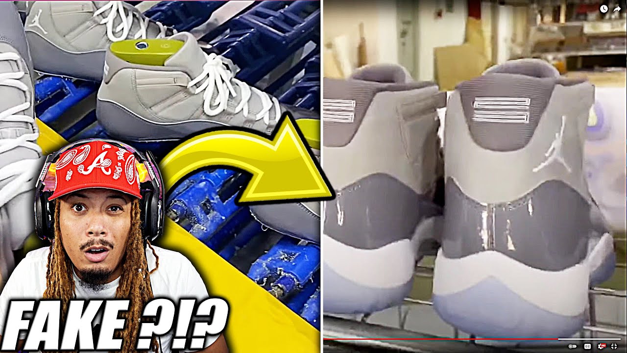 Jordan 11 Cool Grey FAKE Unauthorized Factory EXPOSES Behind The Scenes ...