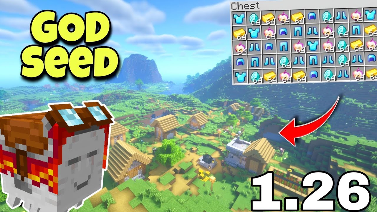 minecraft 1.26 god seed || minecraft new seed || #minecraft - YouTube