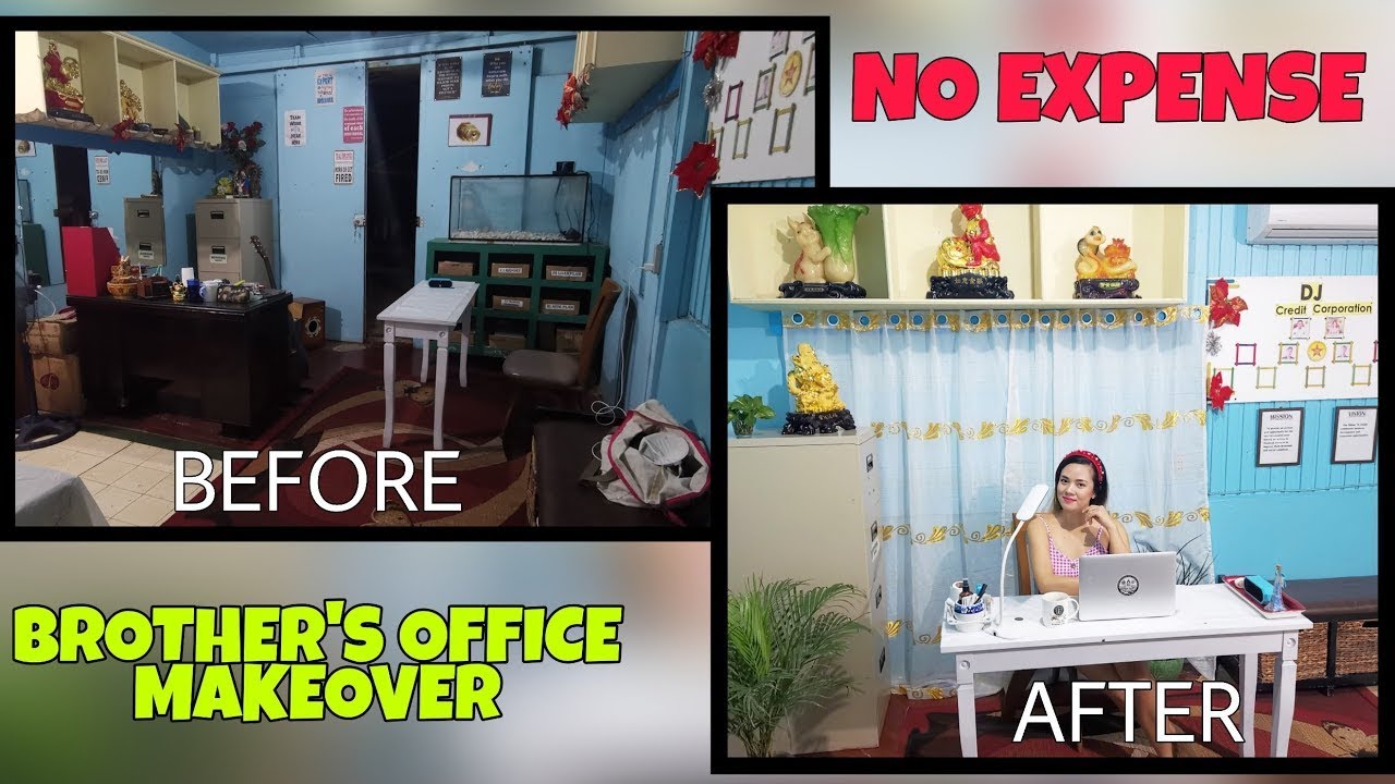 NO EXPENSE OFFICE MAKEOVER | LOCKDOWN MAKEOVER - YouTube