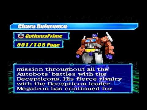 PS2 Transformers Chara Reference 1 OptimusPrime Convoy Autobot ...