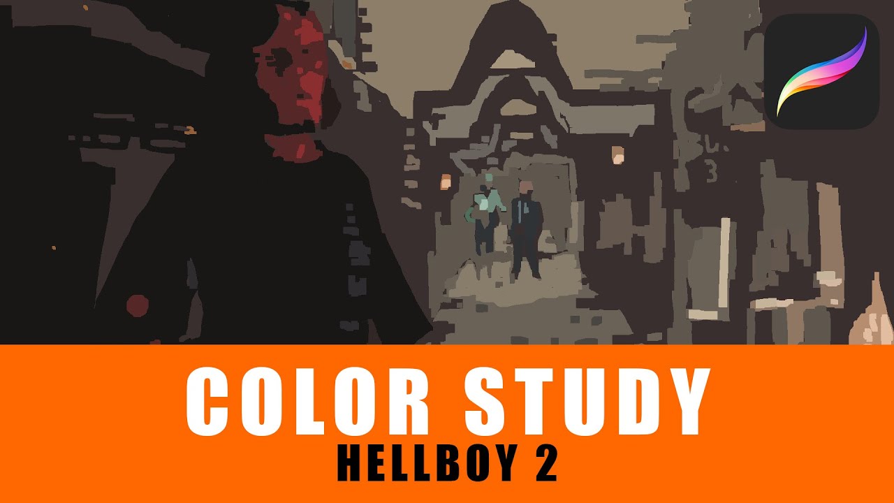 Procreate Time-Lapse Digital Art On iPad:🎬 Hellboy 2 Color Study 9 - YouTube
