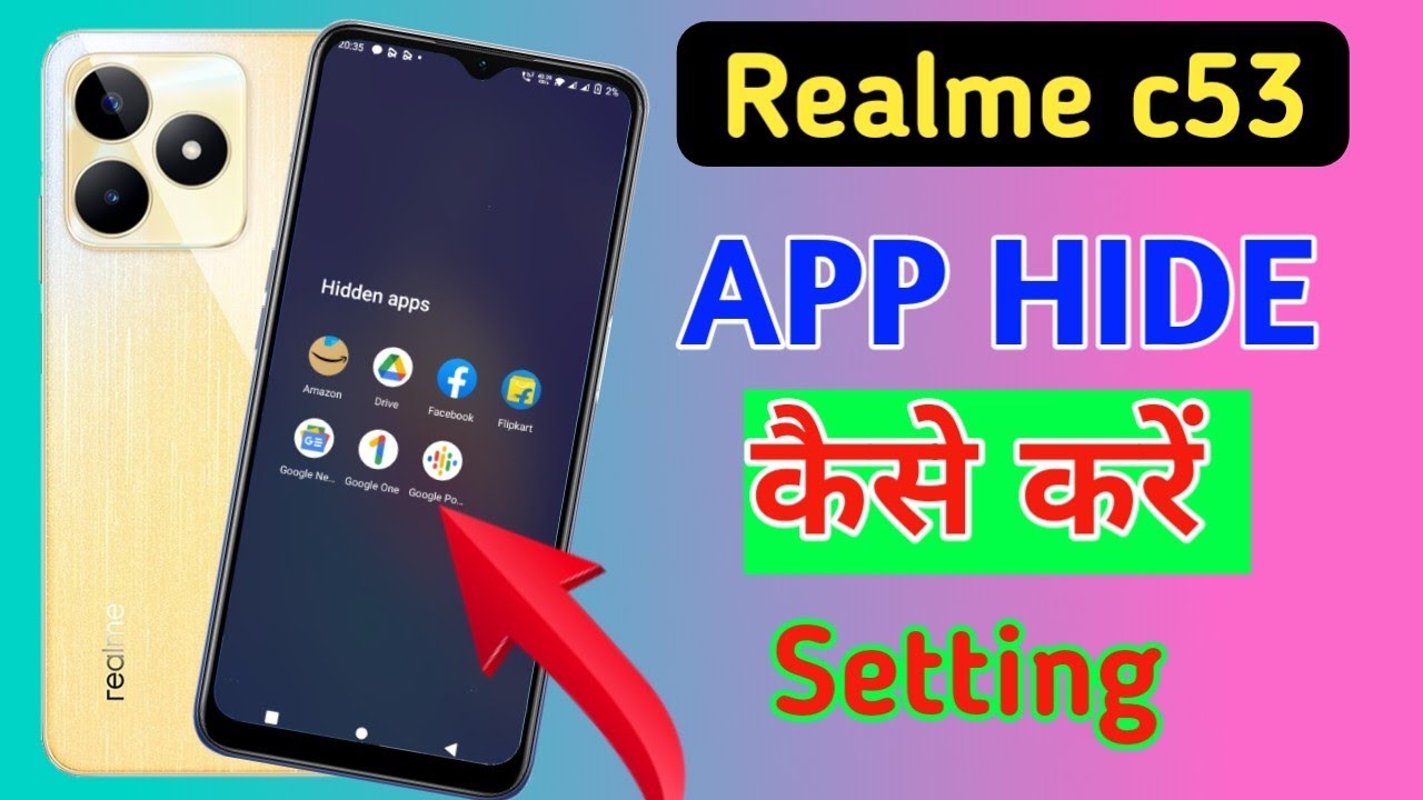 How to hide apps in realme c53/realme c53 me app hide setting kaise ...