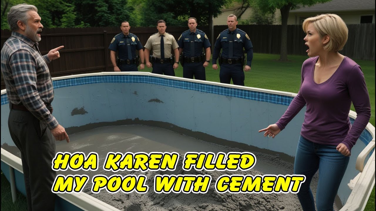 Crazy HOA Karen Filled My Pool with Cement and Got Sued || Karen ...