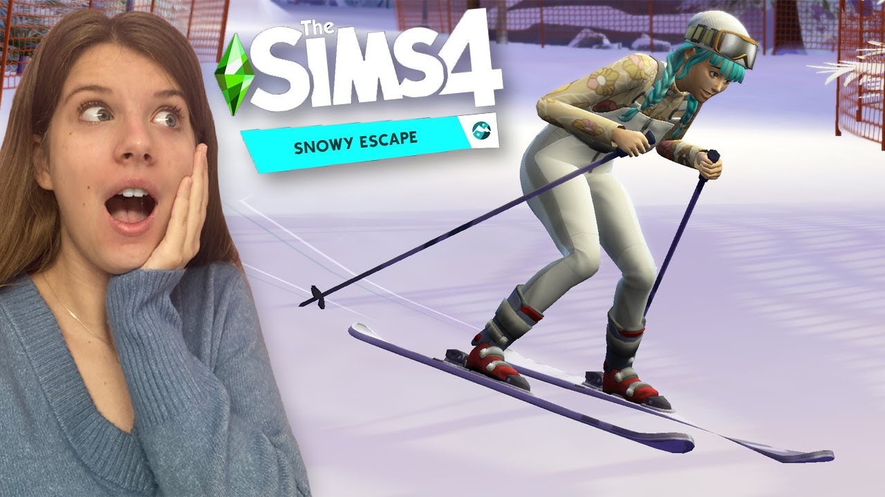 Skiing EXPERT!! // The Sims 4: Let's Play Snowy Escape #1 - YouTube