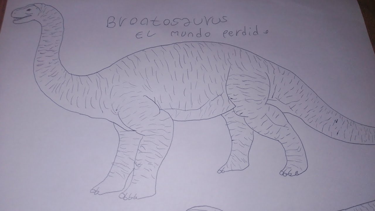 Dibujando Brontosaurus El mundo perdido (1925) para Kvn - YouTube