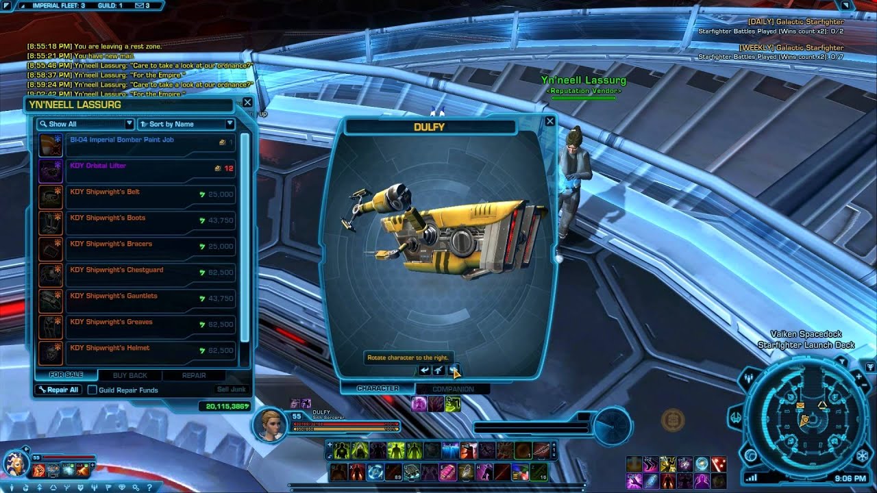SWTOR KDY Orbital Lifter Mount - YouTube
