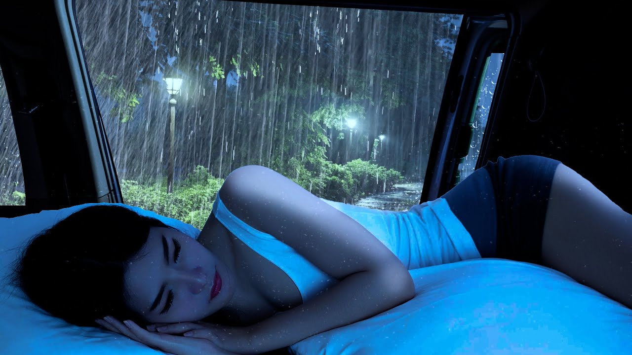 Heavy Rain And Thunder At Night To Sleep Instantly Rain On The Camping