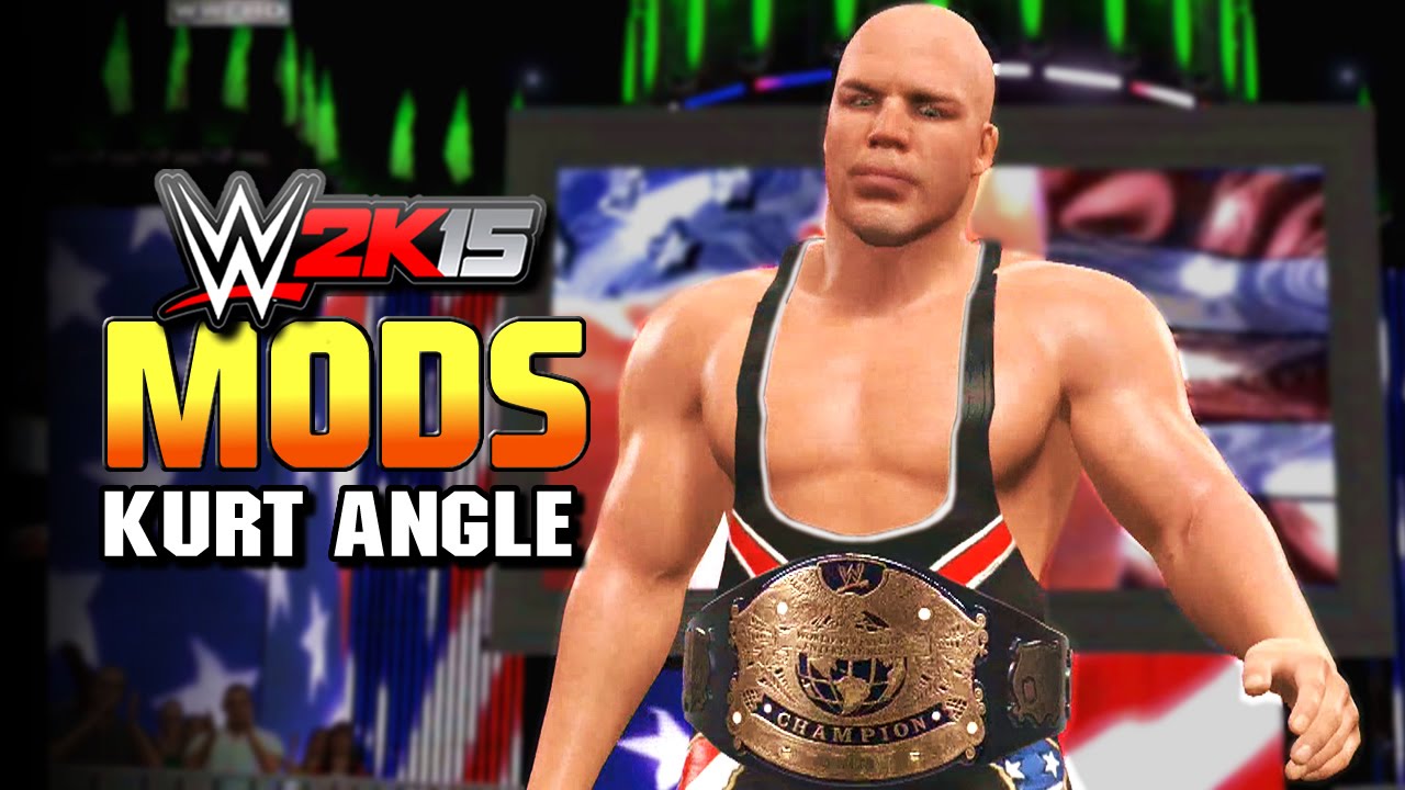 WWE 2K15 PC Mods - Kurt Angle Mod (SVR 07 Attire & Titantron) - YouTube