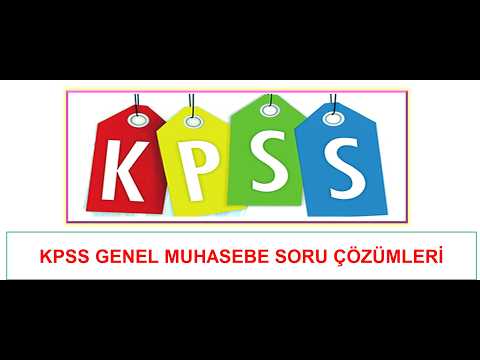 20) KPSS-GENEL MUHASEBE SORU ÇÖZÜMLERİ-DETAYLI ANLATIM