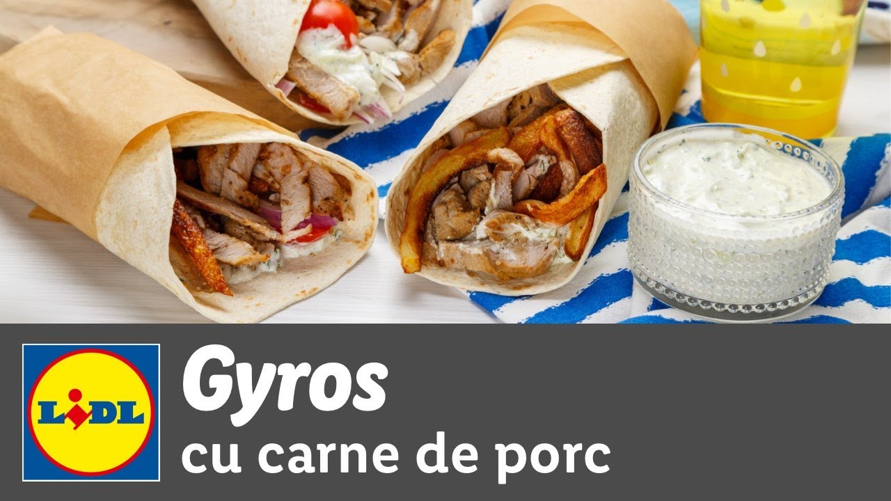 Gyros cu carne de porc si sos tzatziki • reteta Bucataria Lidl - YouTube