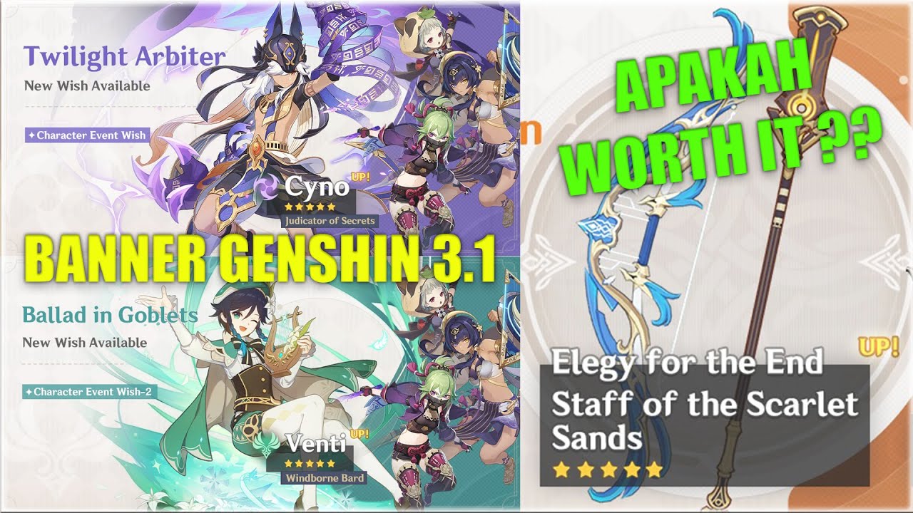BANNER 3.1 PHASE 1 SUDAH MUNCUL !! APAKAH WORTH !?? | Genshin Impact ...