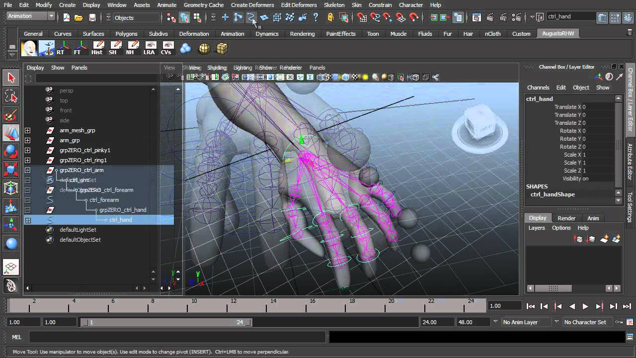 Maya tutorial 5: Create FK controls for your rig - YouTube