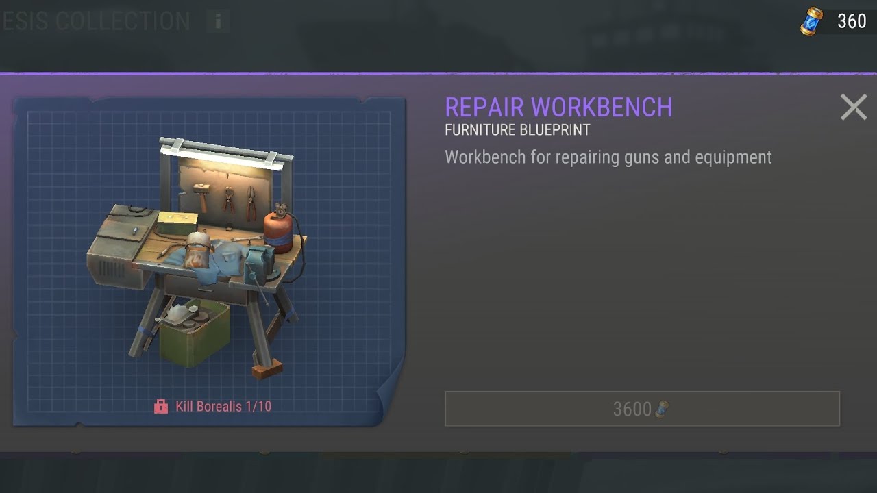 LDOE How to get a repair workbench blueprint to repairing guns and ...