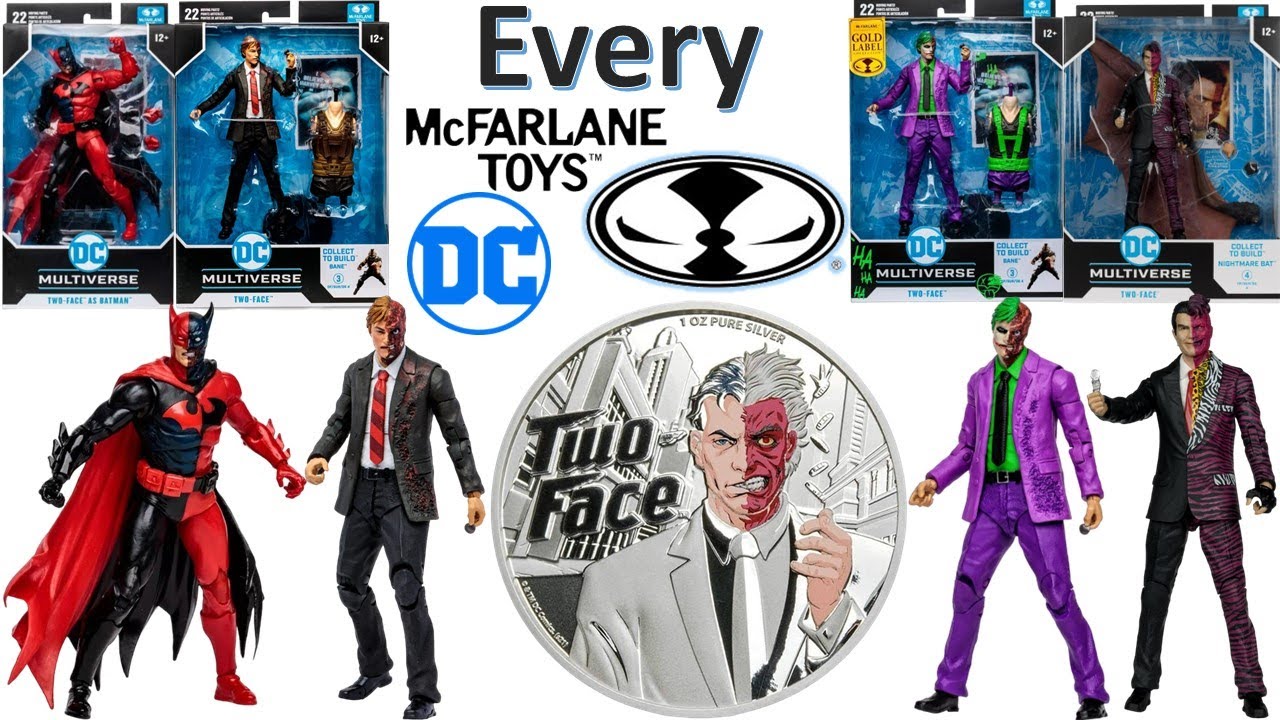 ***see newer video*** Every DC Multiverse McFarlane Toys Two Face Two ...
