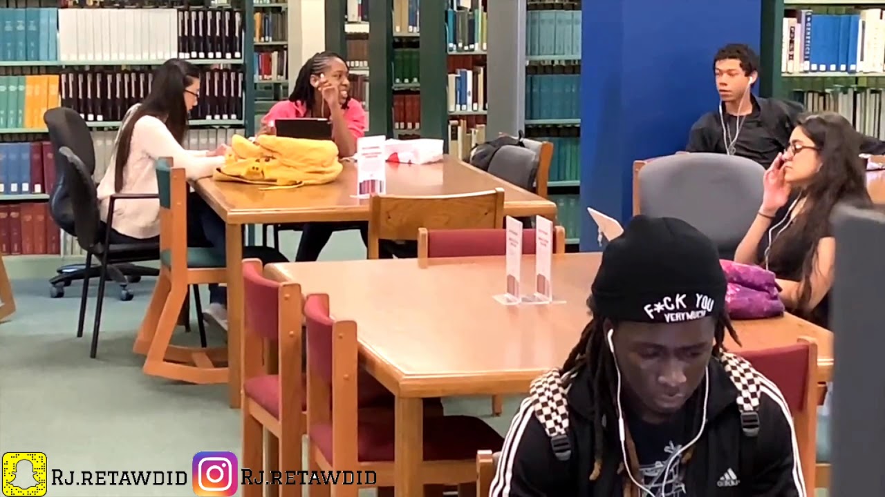 Blasting INAPPROPRIATE Songs In The Library (Got kicked out) - YouTube
